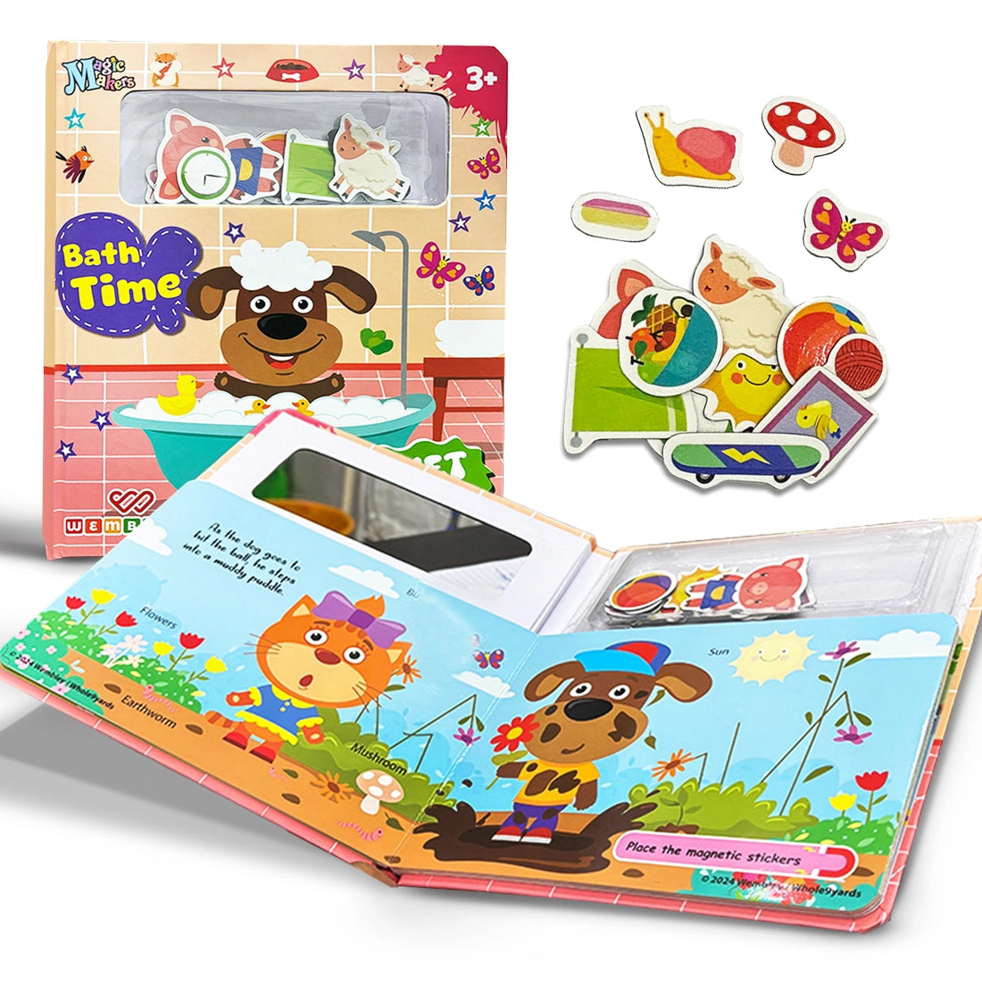 Magnetic Playbook Set for Preschoolers (Animal Bath Time) – Wembley Toys