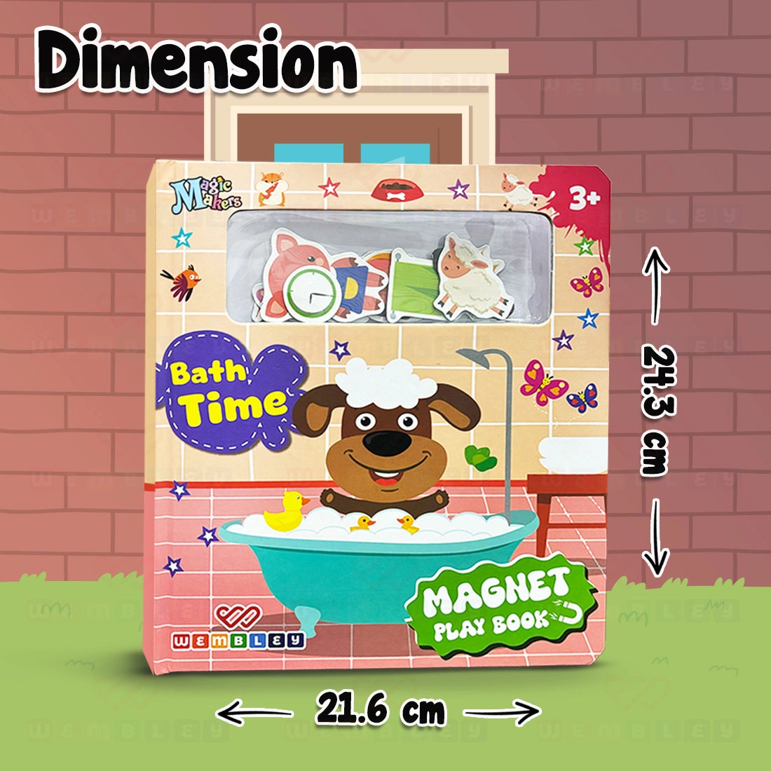 Magnetic Playbook Set for Preschoolers (Animal Bath Time) – Wembley Toys
