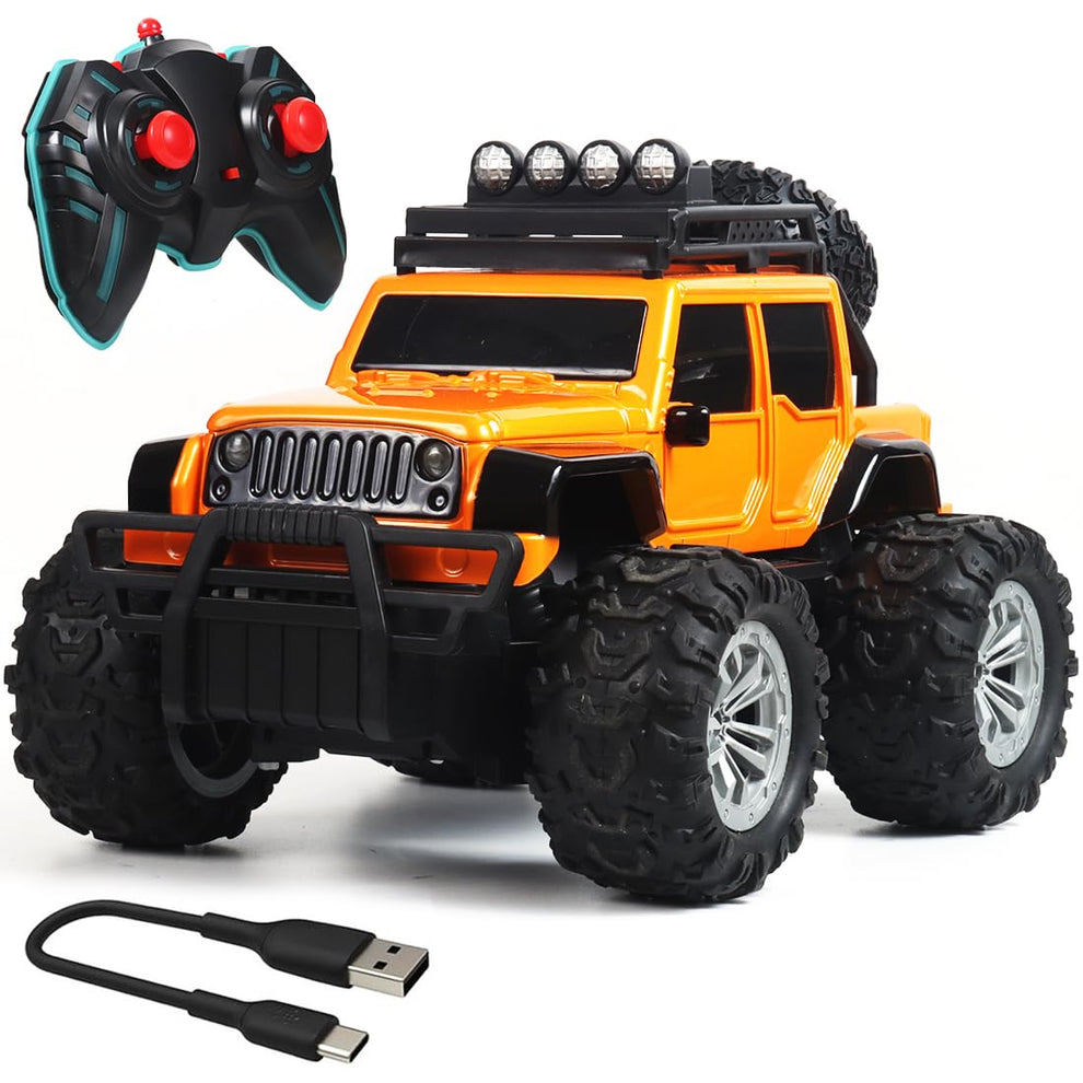 Rechargeable Remote Control Car Adventure Jeep Off Roader - Orange ...
