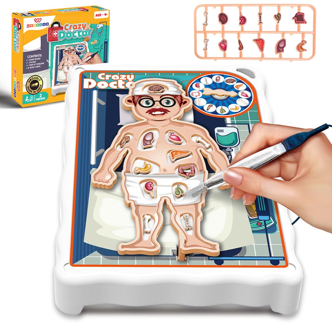 Crazy Electronic Doctor Operation Board Game for Kids with Tweezer ...